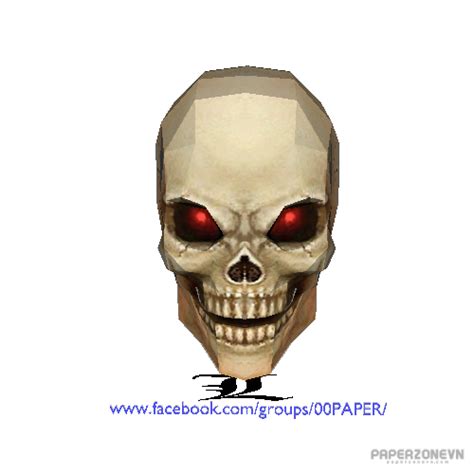 Others Human Skull Red Eyes Paperzone Vn