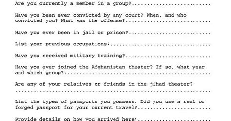Declassified Copy Of The Al Qaeda Job Application Form Album On Imgur