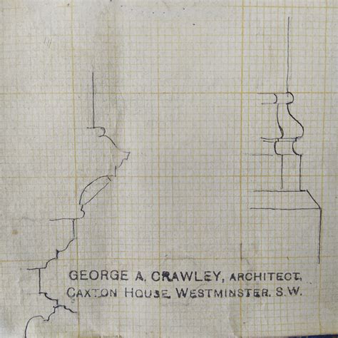 Antique 1900s Architect Drawings George A Crawley British Architect