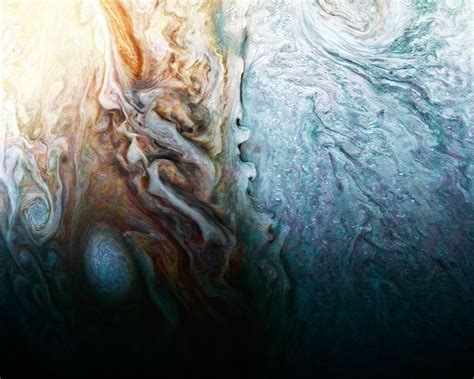 Jupiter Where Multiple Atmospheric Conditions Appear To Collide Poster