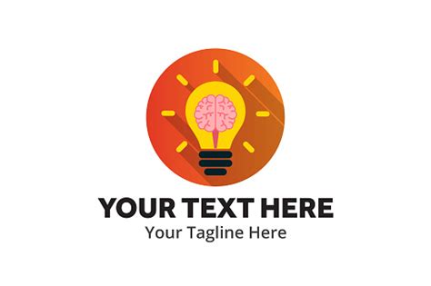 독특한 전구 아이디어 간단한 로고 창조적 인 디자인으로 플랫 스타일 정체성과 비즈니스를위한 전구 아이디어 로고 창조적 인 디자인 개념에 대한 스톡 벡터 아트 및 기타 이미지