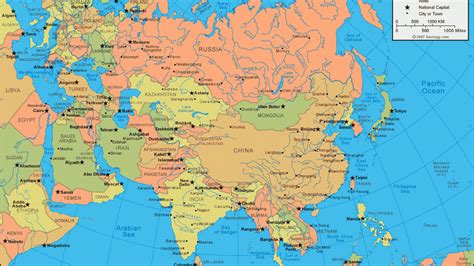 Central And Northern Asia Political Map