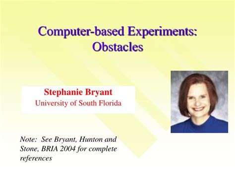 Ppt Computer Based Experiments Obstacles Powerpoint Presentation Free Download Id 1005926