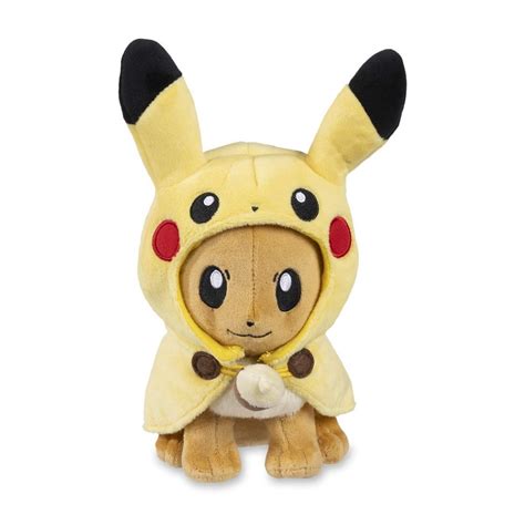 Pikachu Cape Eevee Poké Plush 9 In Pokémon Center Official Site