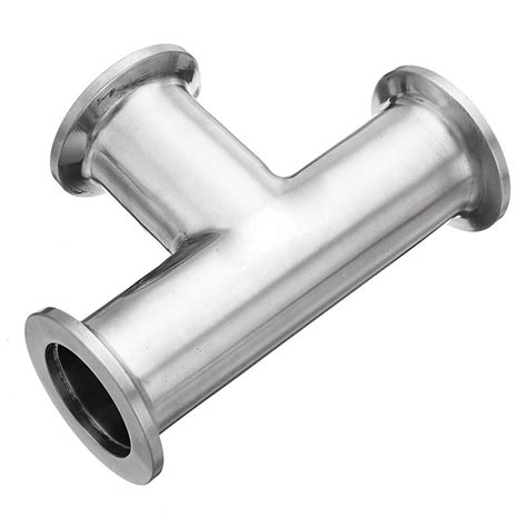 3 Way Tee Kf Nw25 Tee Adapter All Ends Finely Polished Kf25 Vacuum Flange Ebay