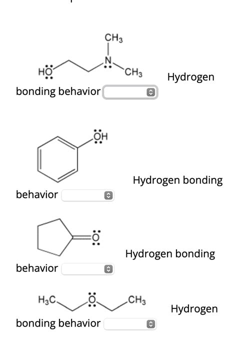 Solved Bonding Behaviorbehaviorhydrogen