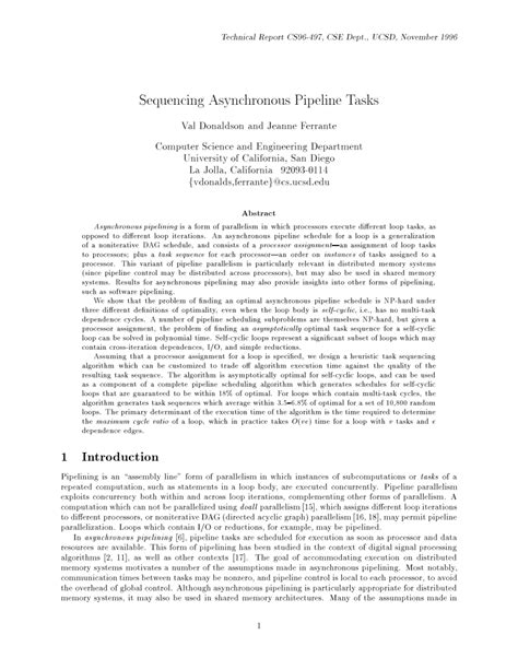 Pdf Sequencing Asynchronous Pipeline Tasks