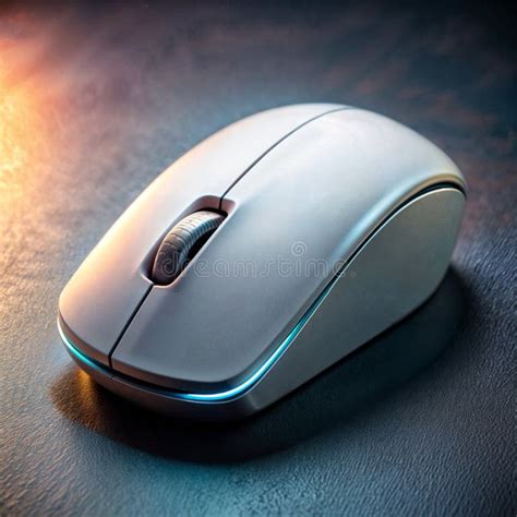 Sleek Wireless Computer Mouse With Illuminated Edges Stock Image