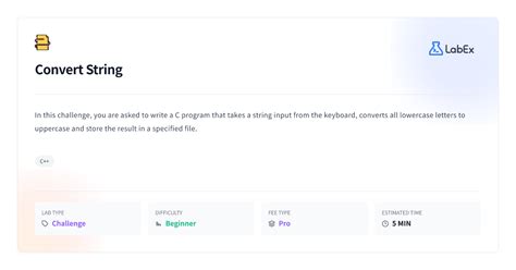 Convert String Labex