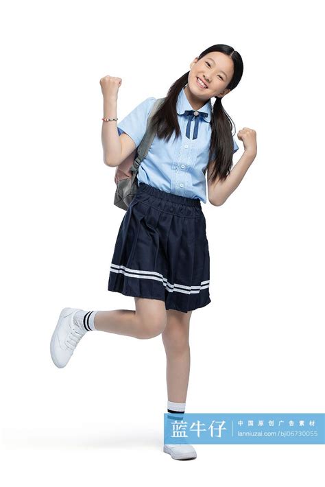 棚拍快乐的学生 蓝牛仔影像 中国原创广告影像素材