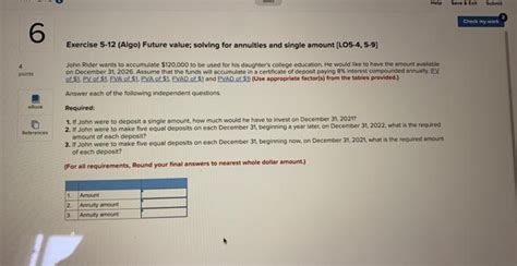 Solved Exercise Algo Future Value Solving For Chegg