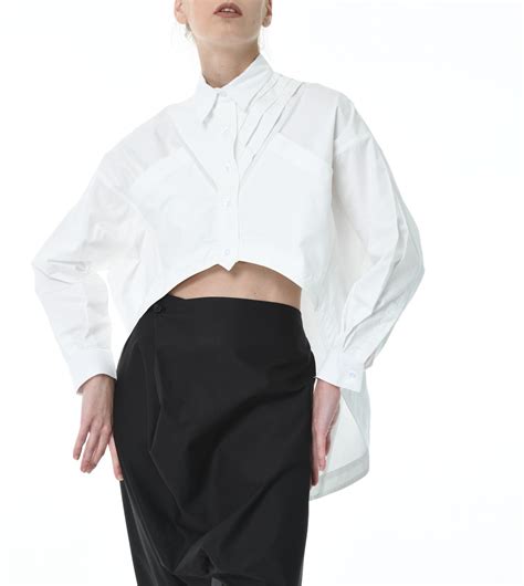 Front Open White Cotton Shirt
