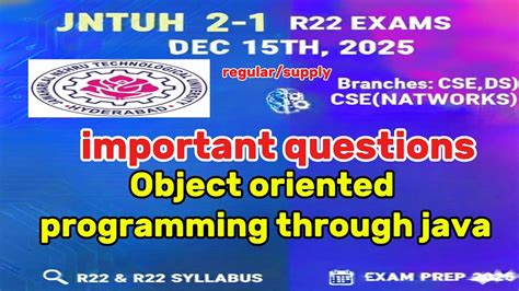 👉r22 Object Oriented Programming Through Java 2025 Dec 15th Important
