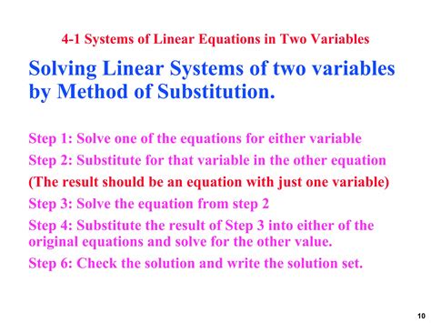 Systems Of Linear Equations Ppt