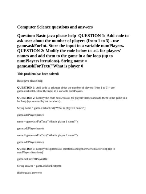 Add Code To Ask User About The Number Of Players From 1 To 3 Use