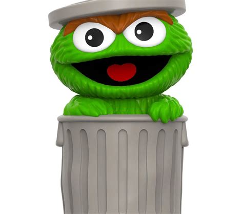 Sesame Street Oscar The Grouch Green Fun Fun Vinyl Figure