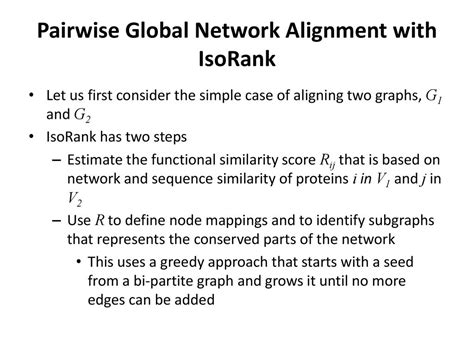 spectral methods for global network alignment ppt download