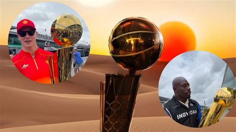 In Photos Thaddeus Bullard Josef Newgarden And Other Celebs Get Their Hands On Larry Obrien