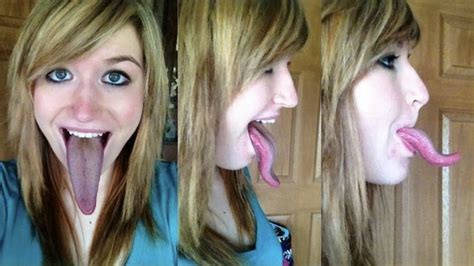 Strange News Video Longest Tongue Girl A World Record