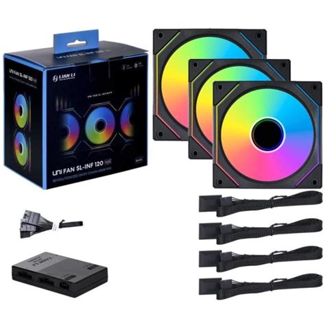 Lian Li Uni Fan Sl Infinity Sl120 Kit 3 Packs Blackwhite Igeek