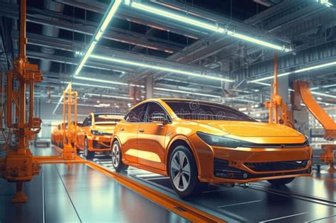 Modern Technological Car Factory Automated Assembly Line Stock