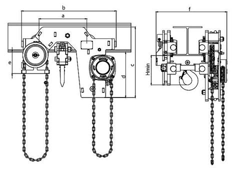Low Headroom I Beam Chain Hoist