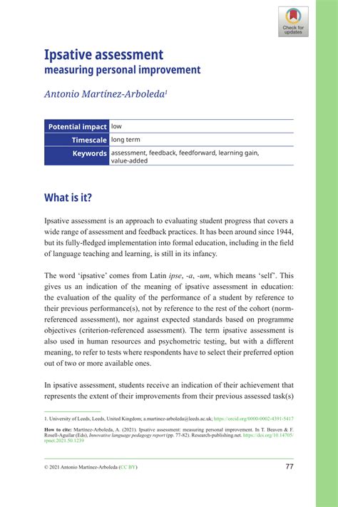 Pdf Ipsative Assessment Measuring Personal Improvement Pdf Ipsative Assessment Measuring Personal Improvement