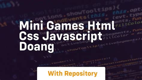 Mini Games Html Css Javascript Doang Youtube