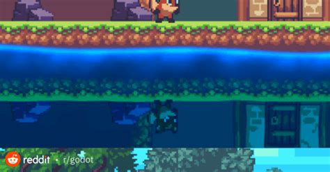 updated water shader with reflection godot