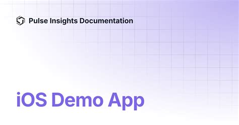 Ios Demo App Pulse Insights Documentation