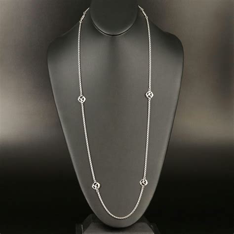 David Yurman Logo Station Necklace In Sterling Ebth