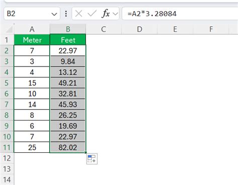the ultimate guide to meters to feet excel conversion myexcelonline