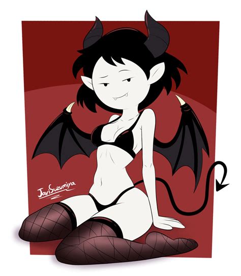 Rule 34 Adventure Time Breasts Demon Fangs Female Horns Javisuzumiya