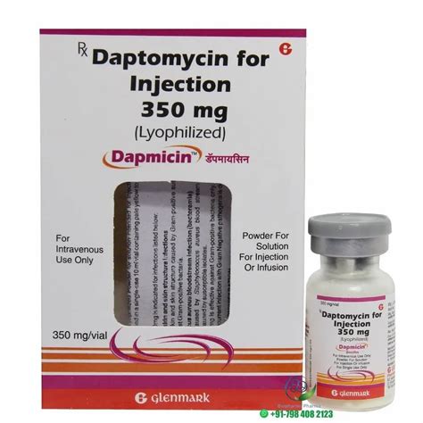 Daptomycin 350mg Lyophilized Powder Dapmicin 350 Mg Injection For