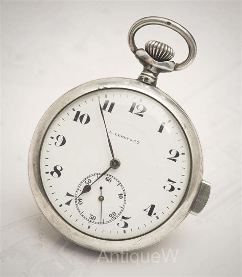 Antique Silver Minute Repeating Pocket Watch By Leroy Horlogers Marine