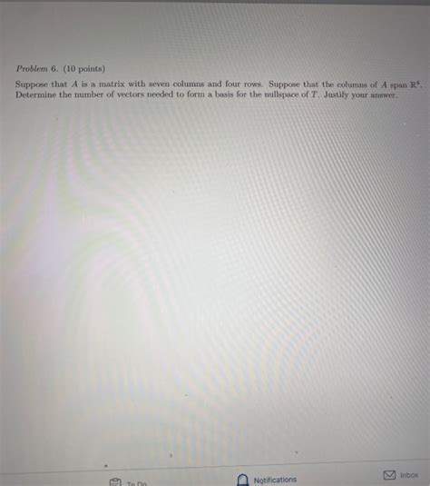 solved problem 6 10 points suppose that a is a matrix