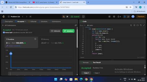 Tufplus Tufplusdailychallenge Greedyalgorithm Jumpgameii Leetcode Dsachallenge