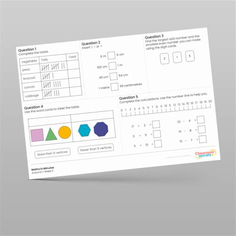 Year 3 Autumn Week 3 Maths In Minutes Resource Classroom Secrets