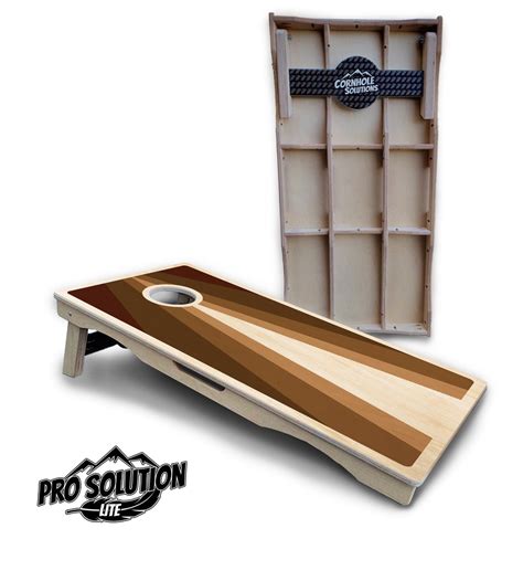 Retro Wood Triangle Cornhole Boards Pro Solution Lite Series Dude