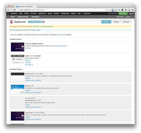 The Current State Of Drupal Admin Themes Levelten Dallas Tx