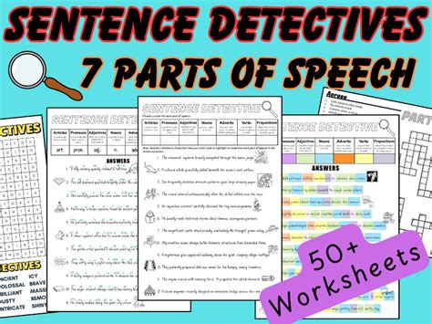 7 Word Classes Parts Of Speech Worksheets Teaching Resources