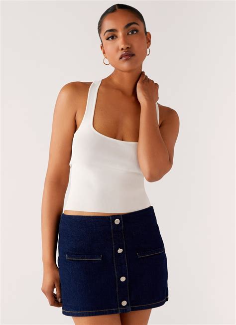 Morrison Denim Mini Skirt Indigo Peppermayo Uk