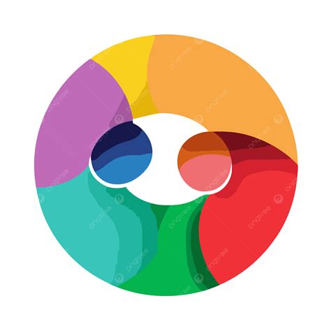Circle With Colorful Circle Logo Vector A Simplistic Colorful Icon Of