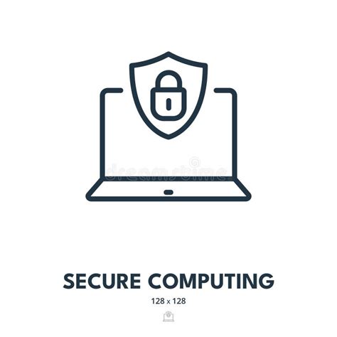 Secure Computing Icon Security Privacy Access Editable Stroke