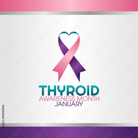 Vector Graphic Of Thyroid Awareness Month Good For Thyroid Awareness Month Celebration Flat