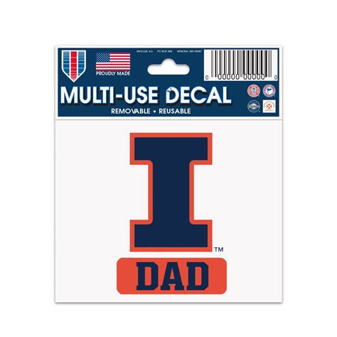 Illinois Fighting Illini Dad Decal Gameday Spirit Fanstore