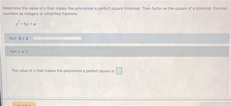 Solved Determine The Value Of N That Makes The Polynomial A Chegg