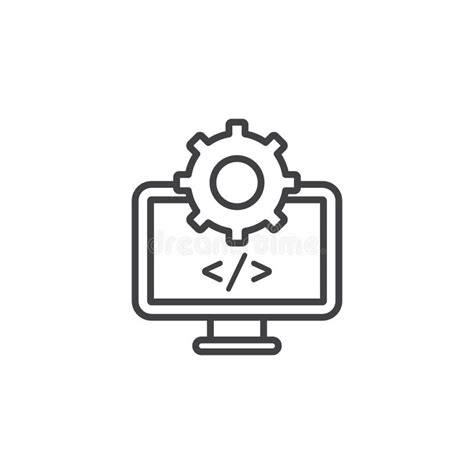 Software Engineering Icon Vector Set On White Background Stock Vector