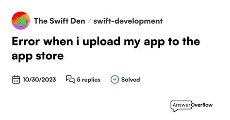Error When I Upload My App To The App Store The Swift Den