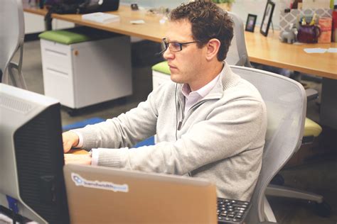 Gray Person Laptop Adult Employee Coder Programmer Programming Connection One Person